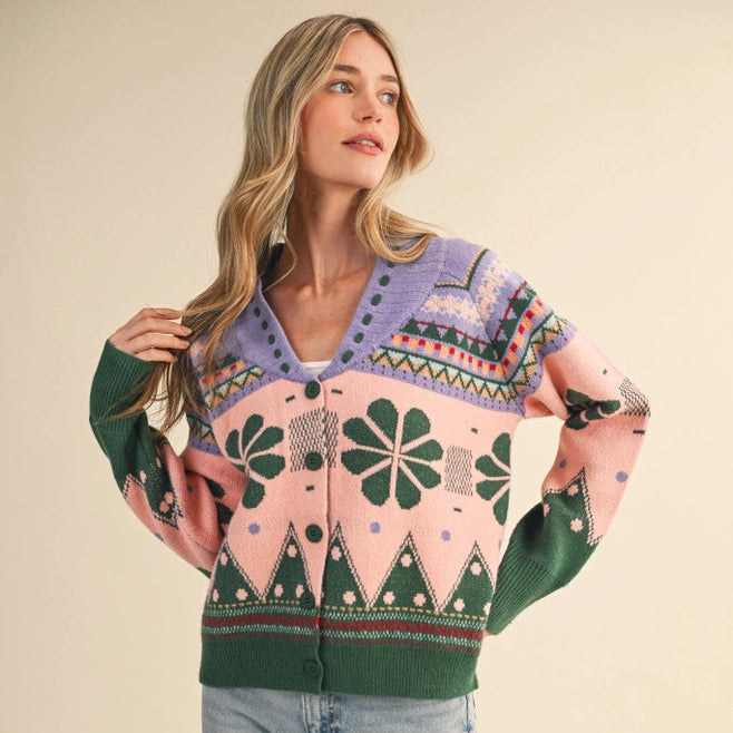 Multi-Color Shawl Collar Sweater Cardigan– The Montana Scene