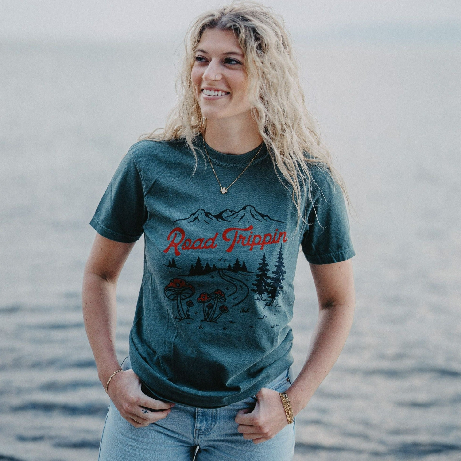 Road Trippin Unisex Tee - Blue Spruce – The Montana Scene