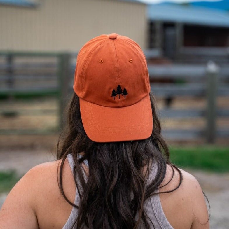 Three Tree Dad Hat - Rust | The Montana Scene